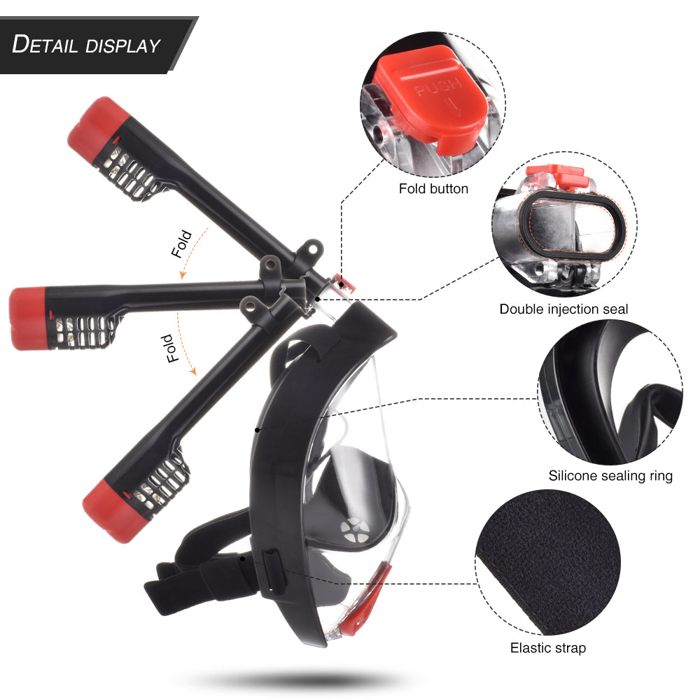 Snowledge Full Face Foldable Snorkel Mask – Snowledge Goggles